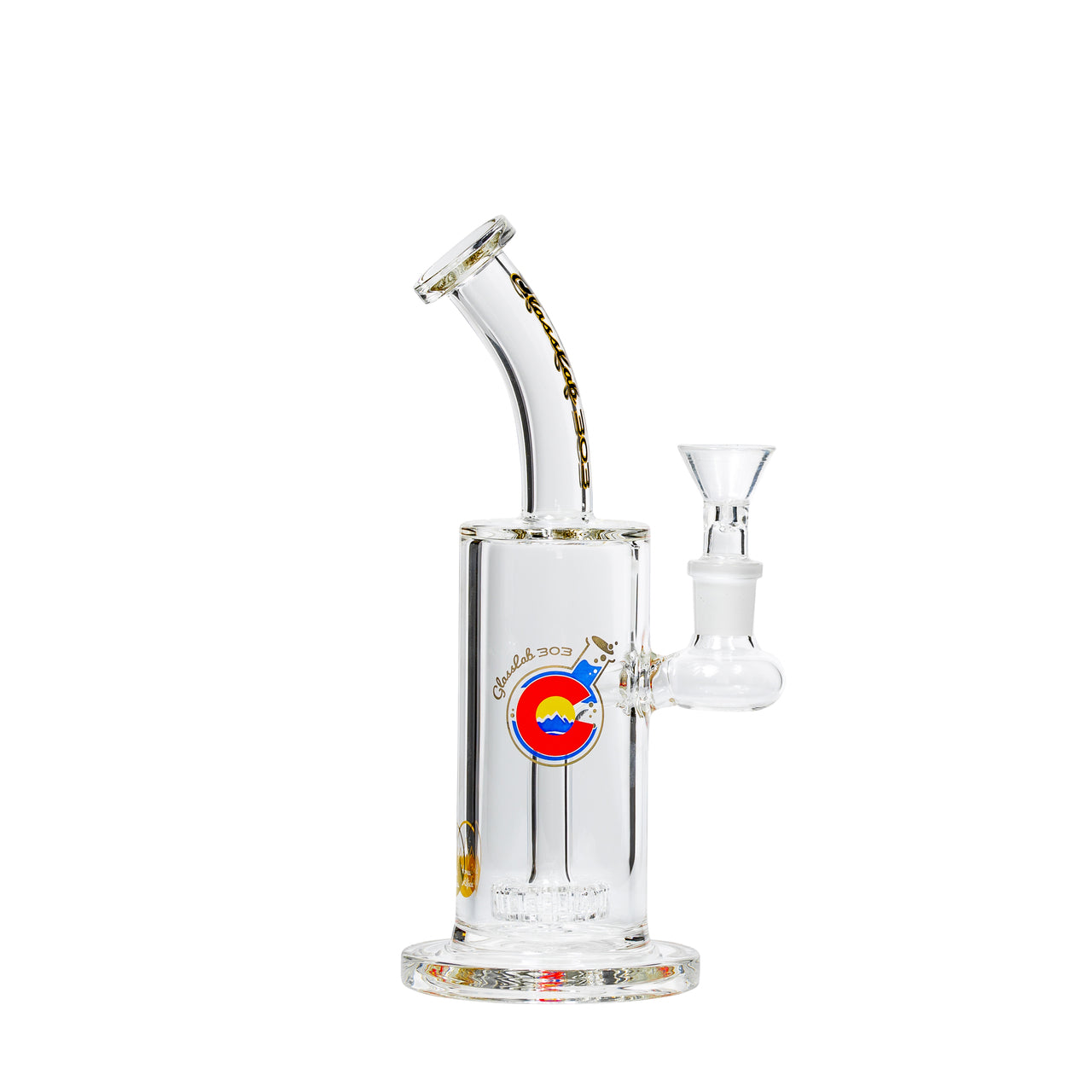 GlassLab 303 8" Clear Banger Hanger w/ Circle Percolator – chosty.com